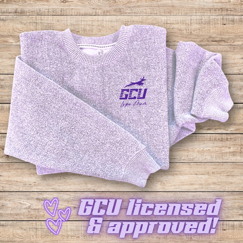 GCU Embroidered Knit Luxury Sweatshirt Unisex Grand Canyon University ...