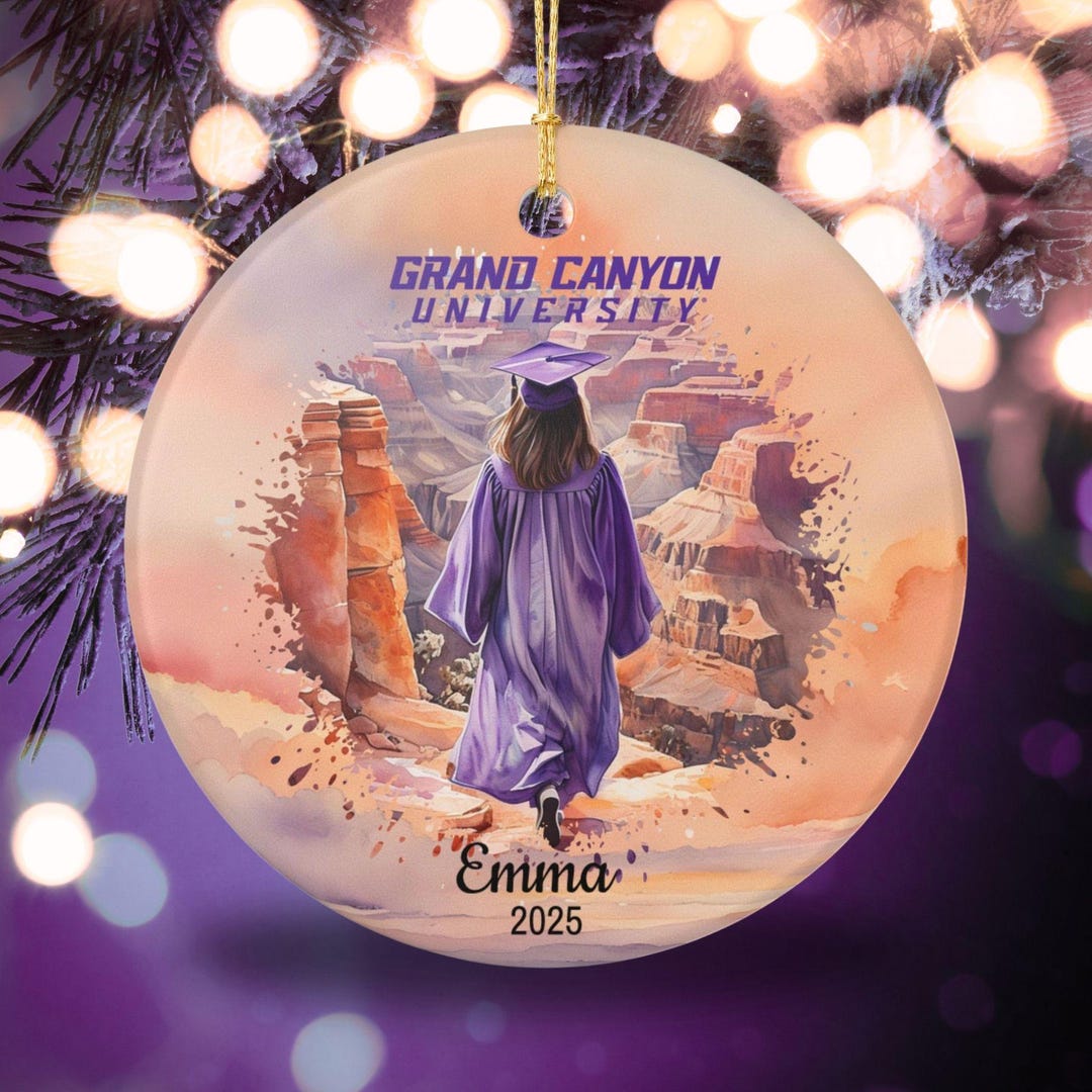 Personalized Watercolor GCU Graduation Christmas Ornament 2025 Grand ...