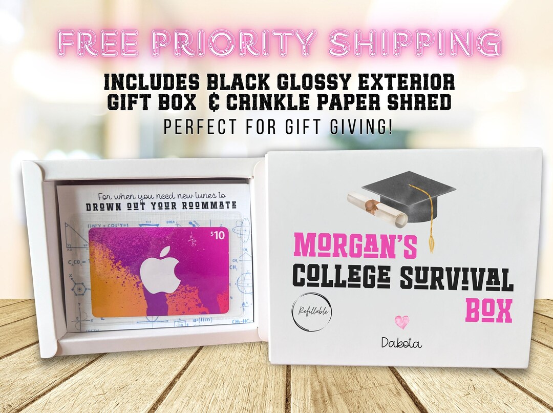 College Survival Gift Card College Bound Care Package High School ...