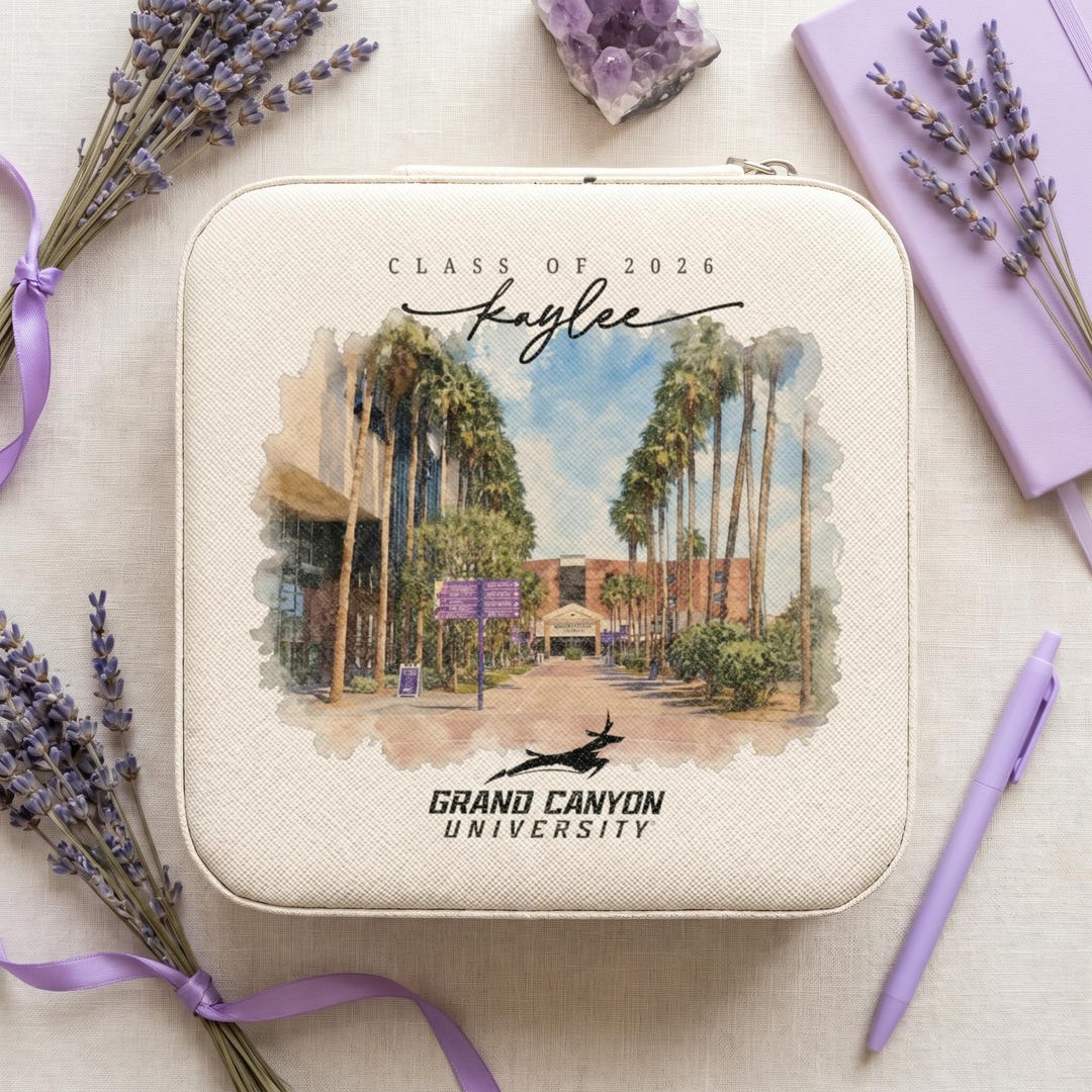 GCU Personalized Jewelry Travel Case Graduation Gift for Her Alumni ...