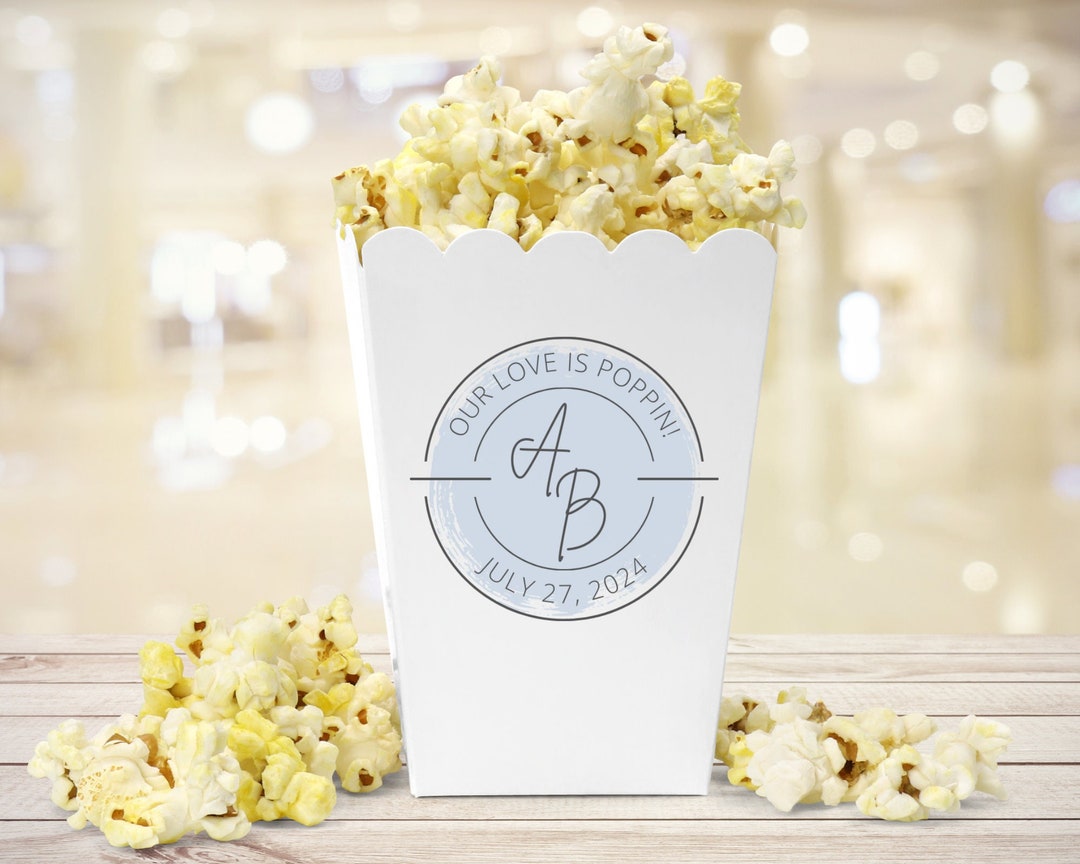 Personalized Popcorn Box Wedding Favor Custom Popcorn Favor Unique ...