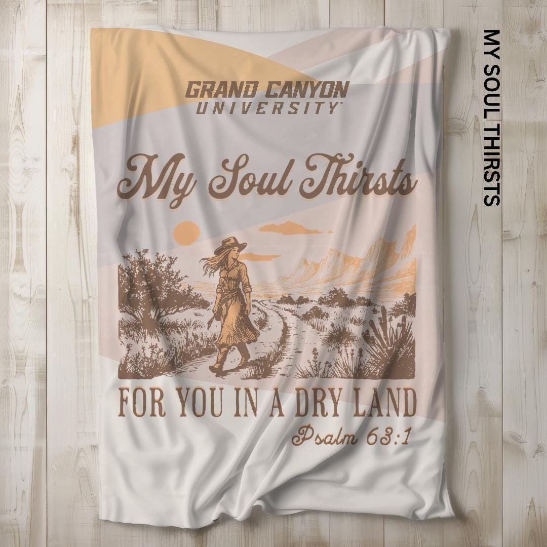 Custom Velveteen Plush Blanket GCU MY SOUL Grand Canyon University ...