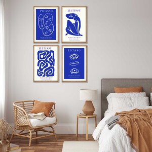 Blue Matisse and Picasso Prints Set of 4 | Matisse Wall Art, Matisse ...