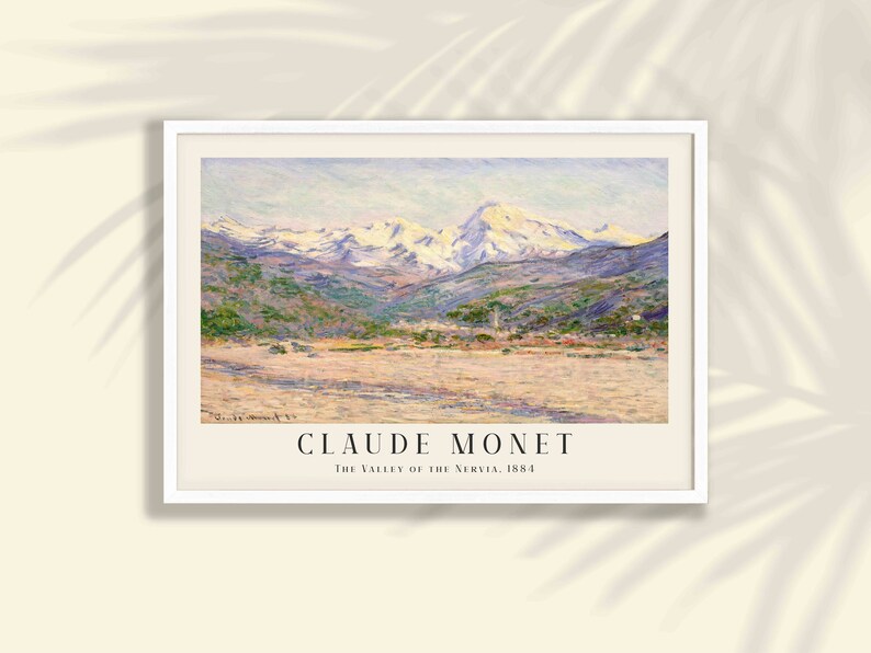 Claude Monet Printable Art - the Valley of the Nervia, Monet Wall Art ...