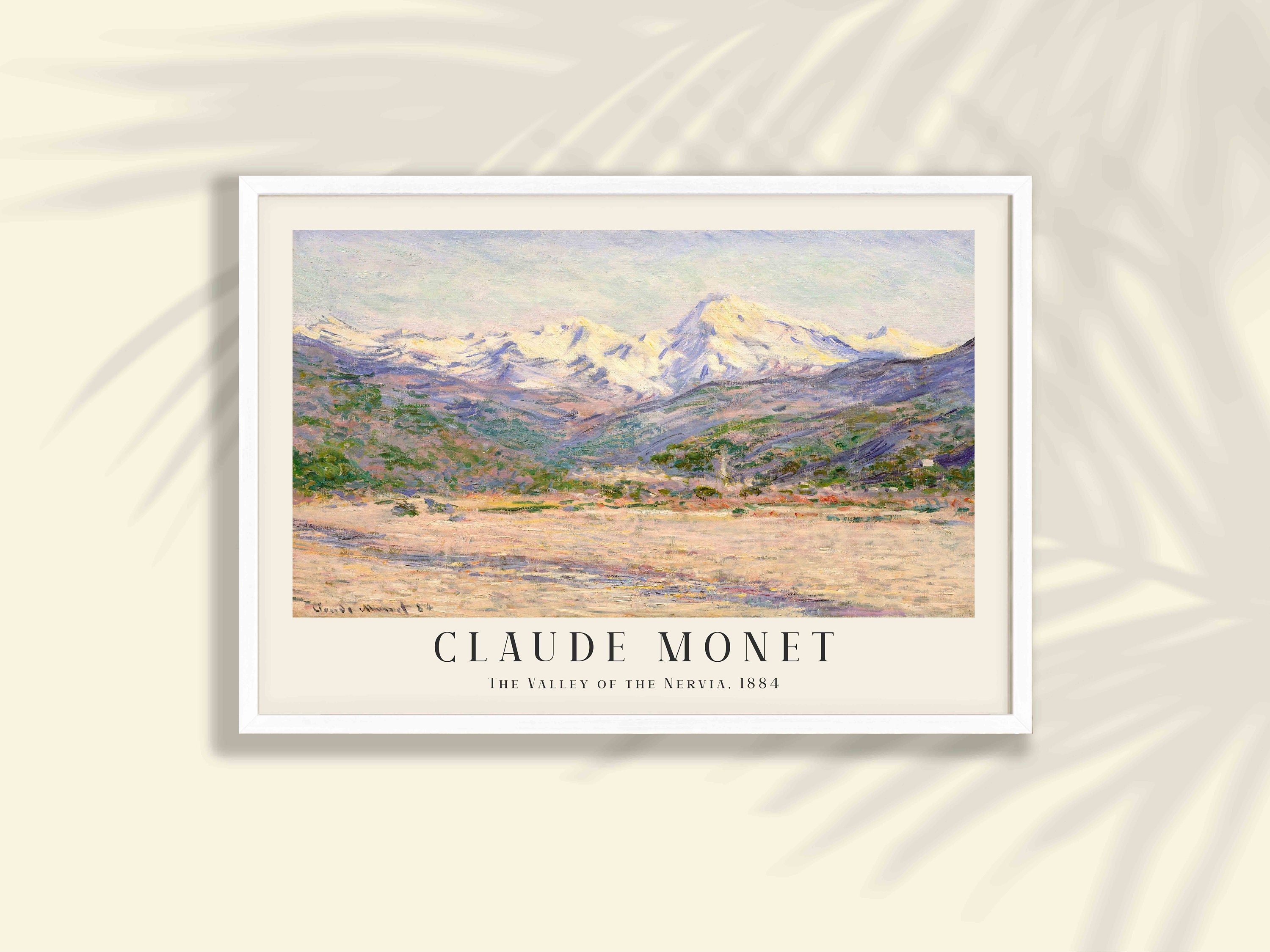 Claude Monet Printable Art the Valley of the Nervia, Monet Wall Art ...