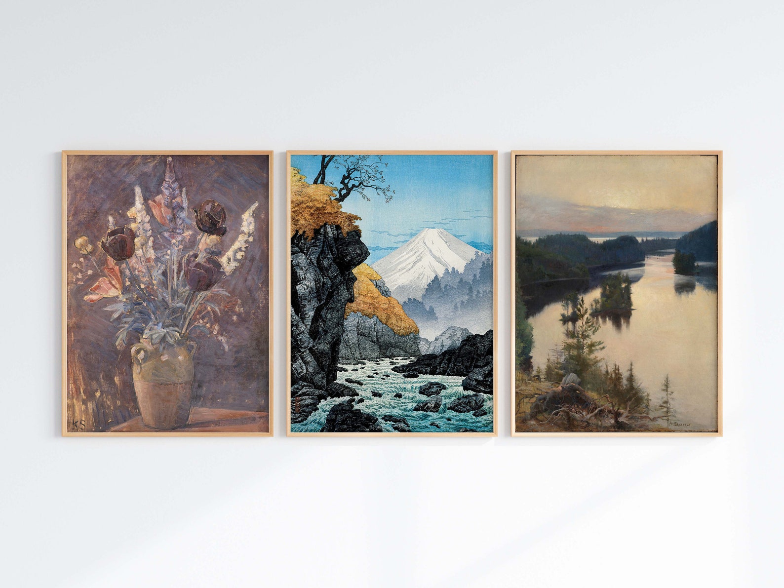 Vintage Gallery Prints Set of 9 | Mega Wall Art Set, Living Room Decor ...