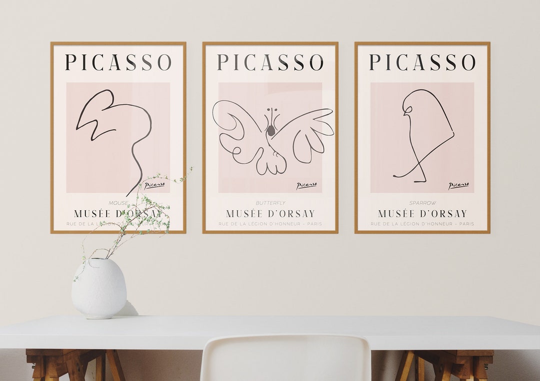 Pablo Picasso Printable Art SET of 3 - Picasso Poster, Picasso Wall Art ...