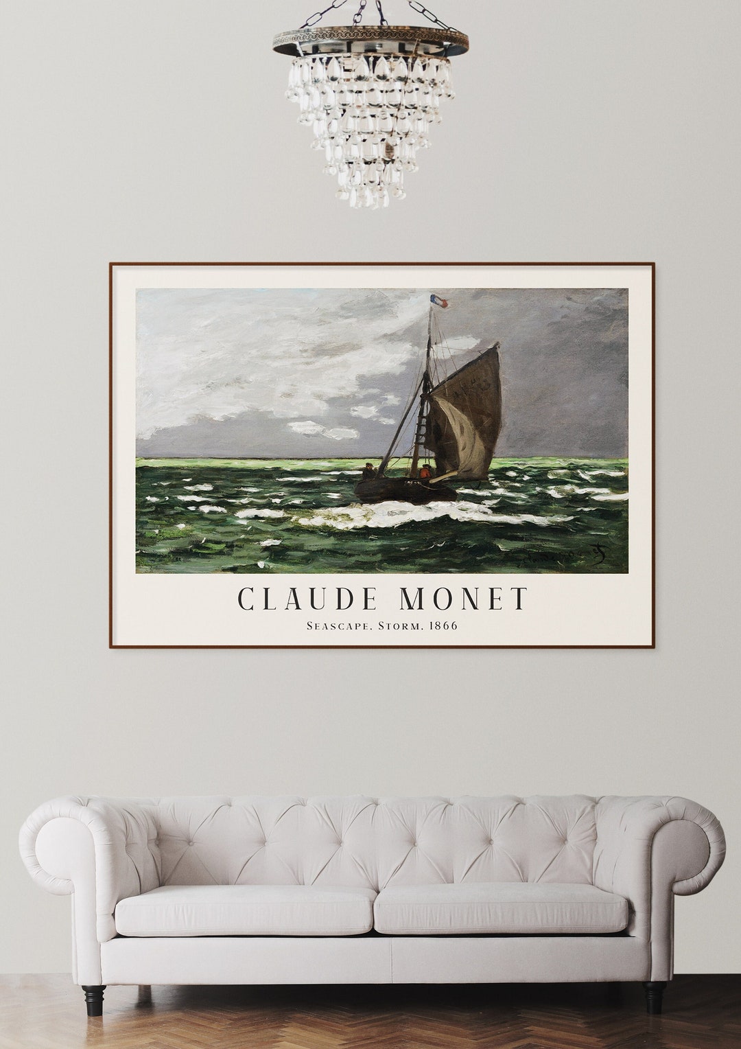 Arte imprimible de Claude Monet Arte de la pared del paisaje marino ...