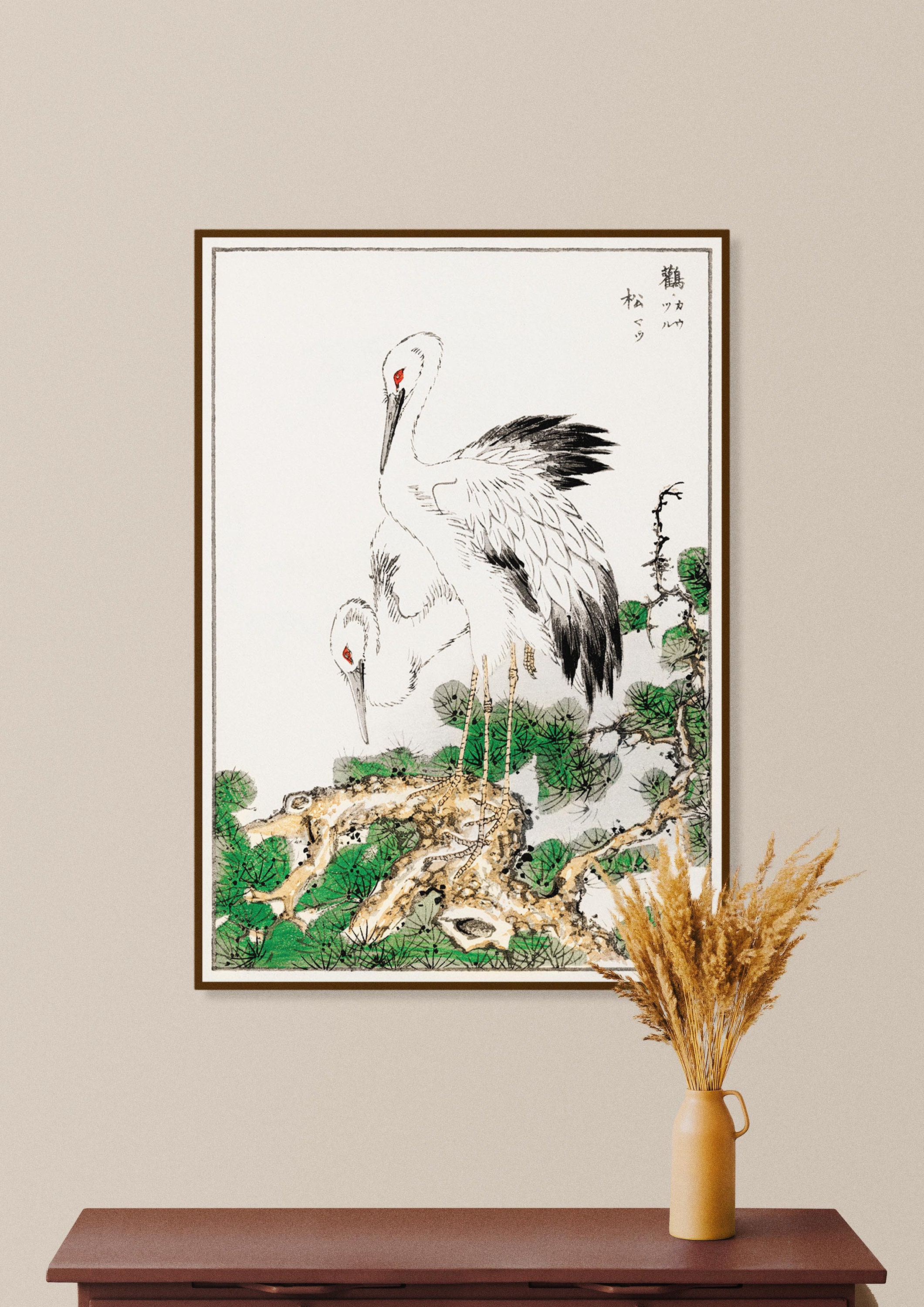 Digital Japanese Stork Print Japanese Bird Print Stork - Etsy