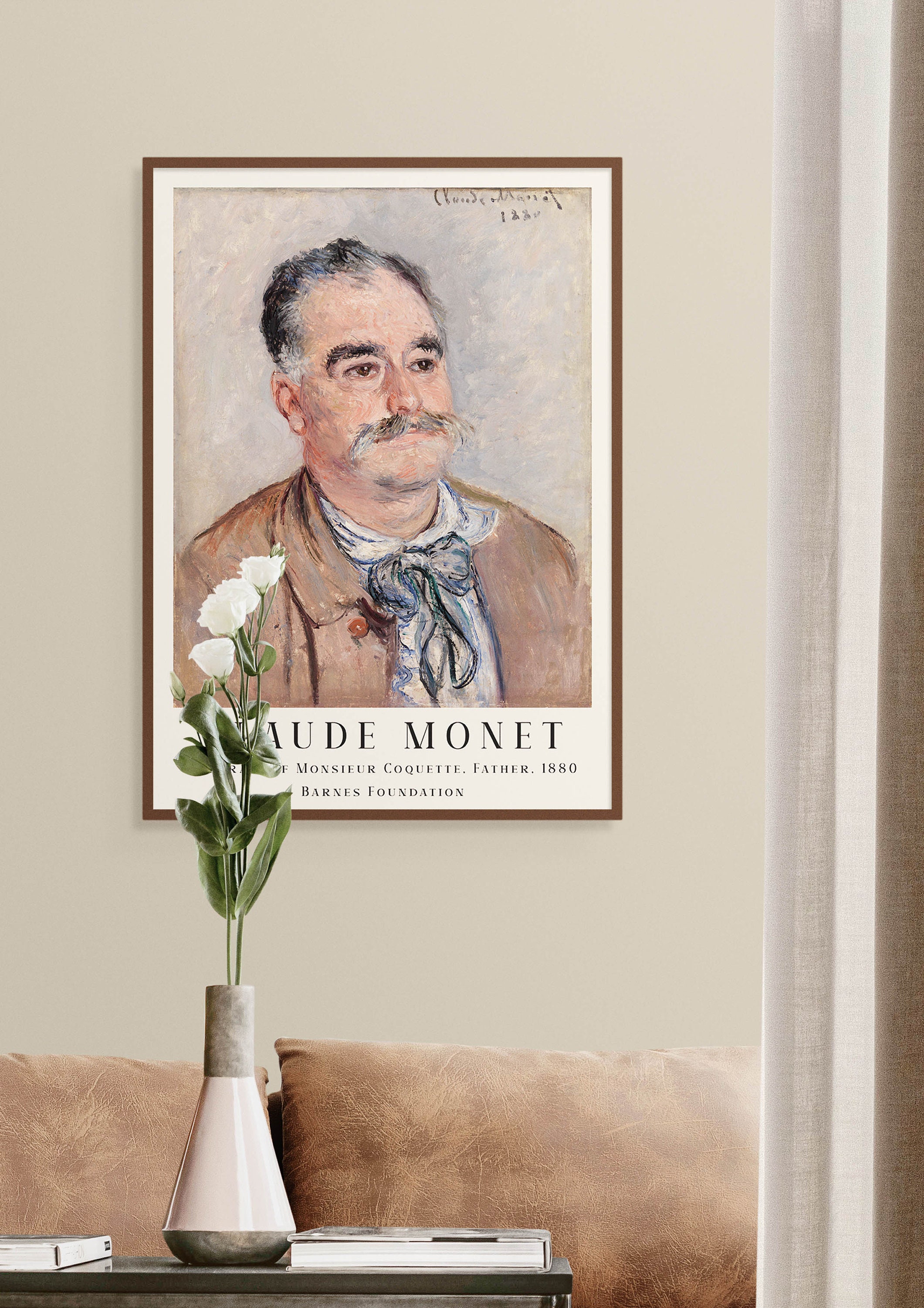 Claude Monet Printable Art - Portrait of Monsieur Coquette, Monet Wall ...