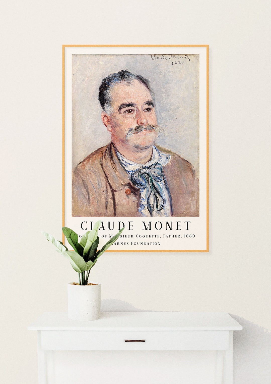 Claude Monet Printable Art - Portrait of Monsieur Coquette, Monet Wall ...