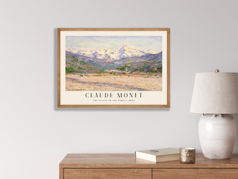 Claude Monet Printable Art - the Valley of the Nervia, Monet Wall Art ...