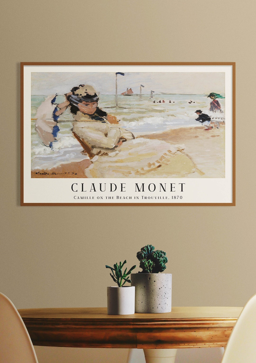 Claude Monet Printable Art - Camille on the Beach, Monet Wall Art ...