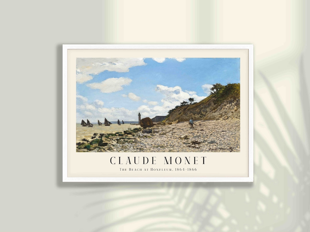 Claude Monet Printable Art - the Beach at Honfleur, Monet Wall Art ...