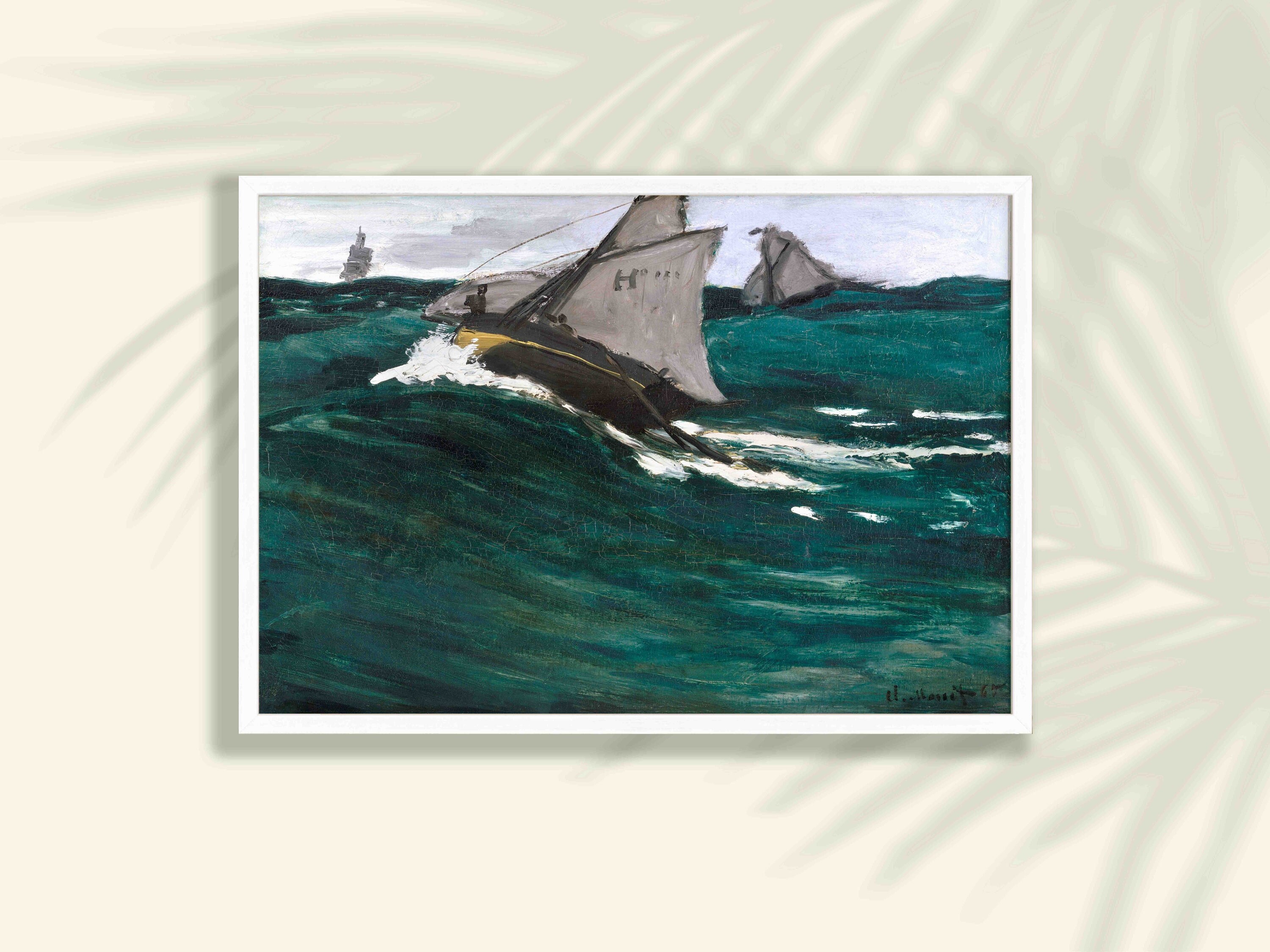 Claude Monet Printable Art the Green Wave, Monet Wall Art, Monet Poster ...