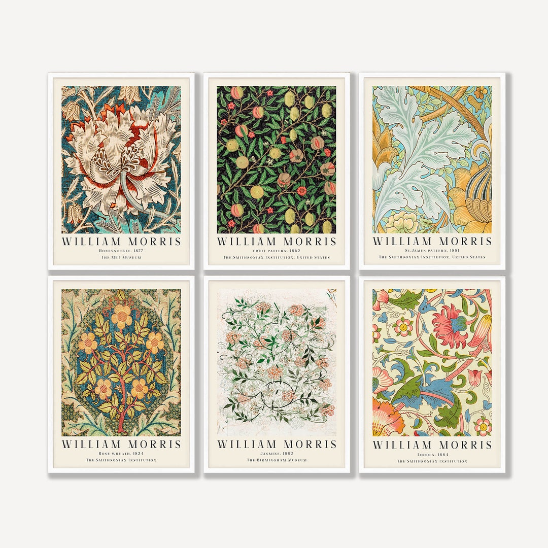 William Morris Prints Set of 6 - Printable Art, William Morris Poster ...