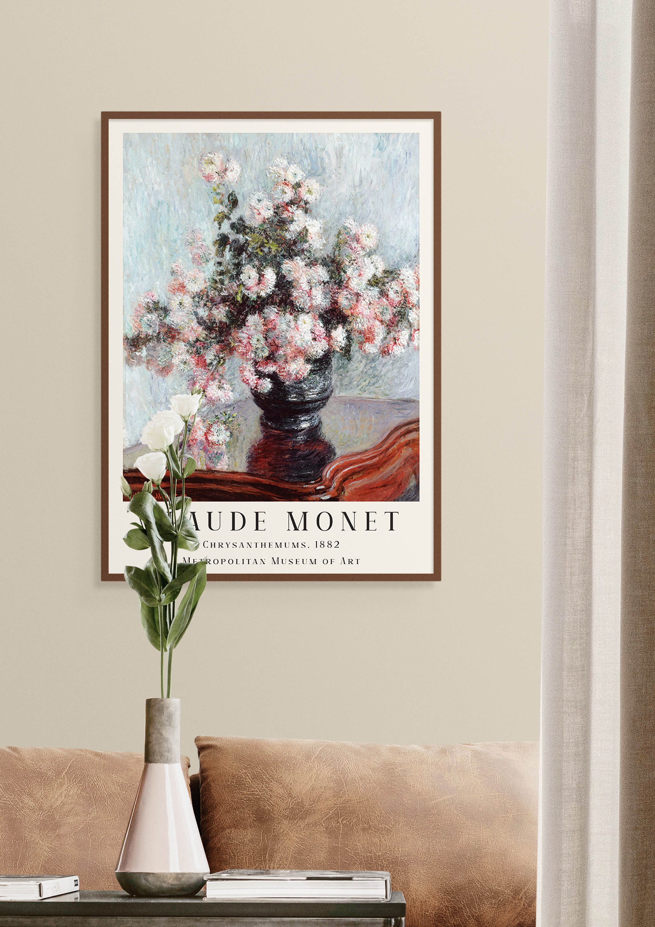 Claude Monet Printable Art Chrysanthemums, Monet Wall Art, Monet Poster ...