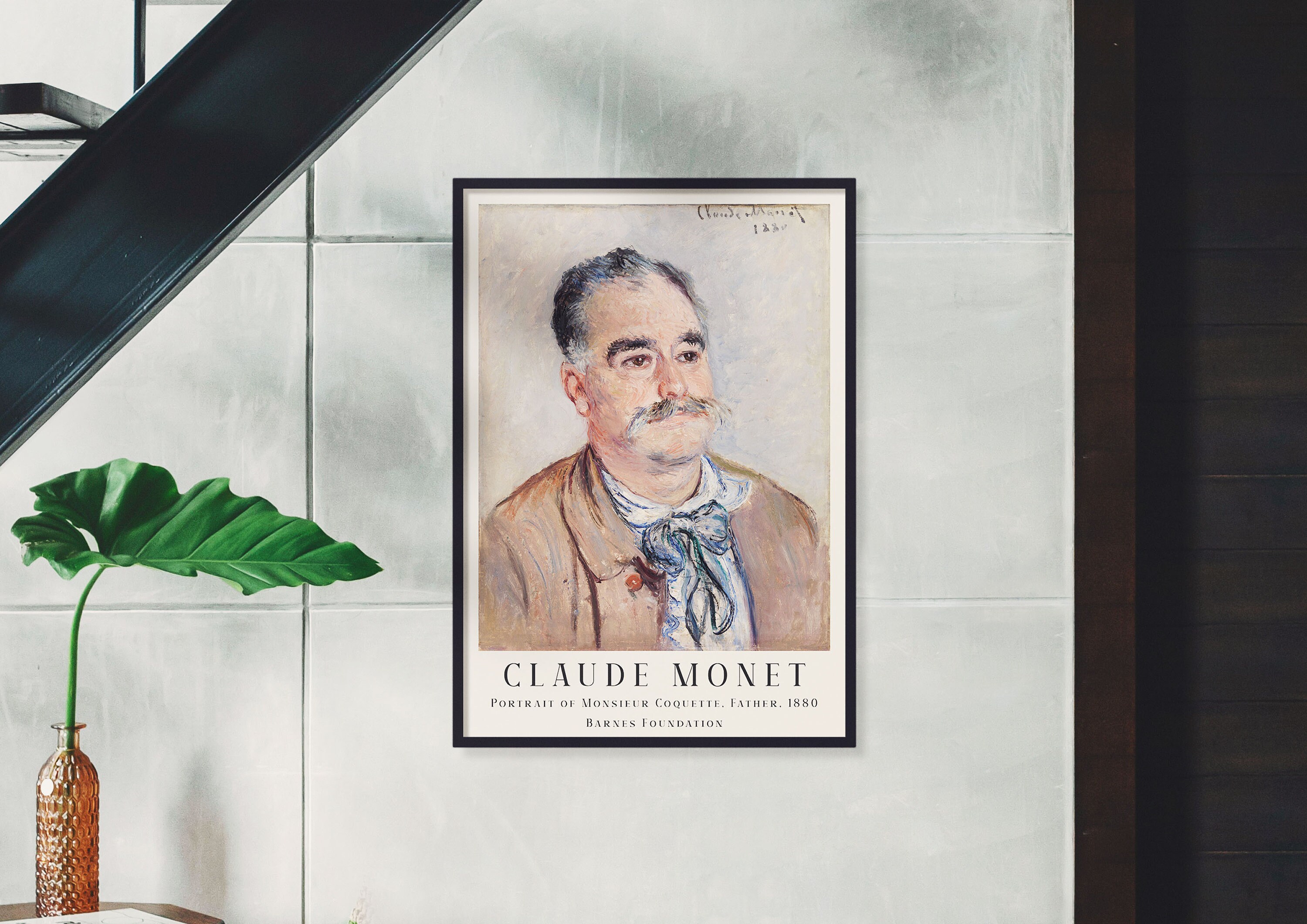Claude Monet Printable Art - Portrait of Monsieur Coquette, Monet Wall ...