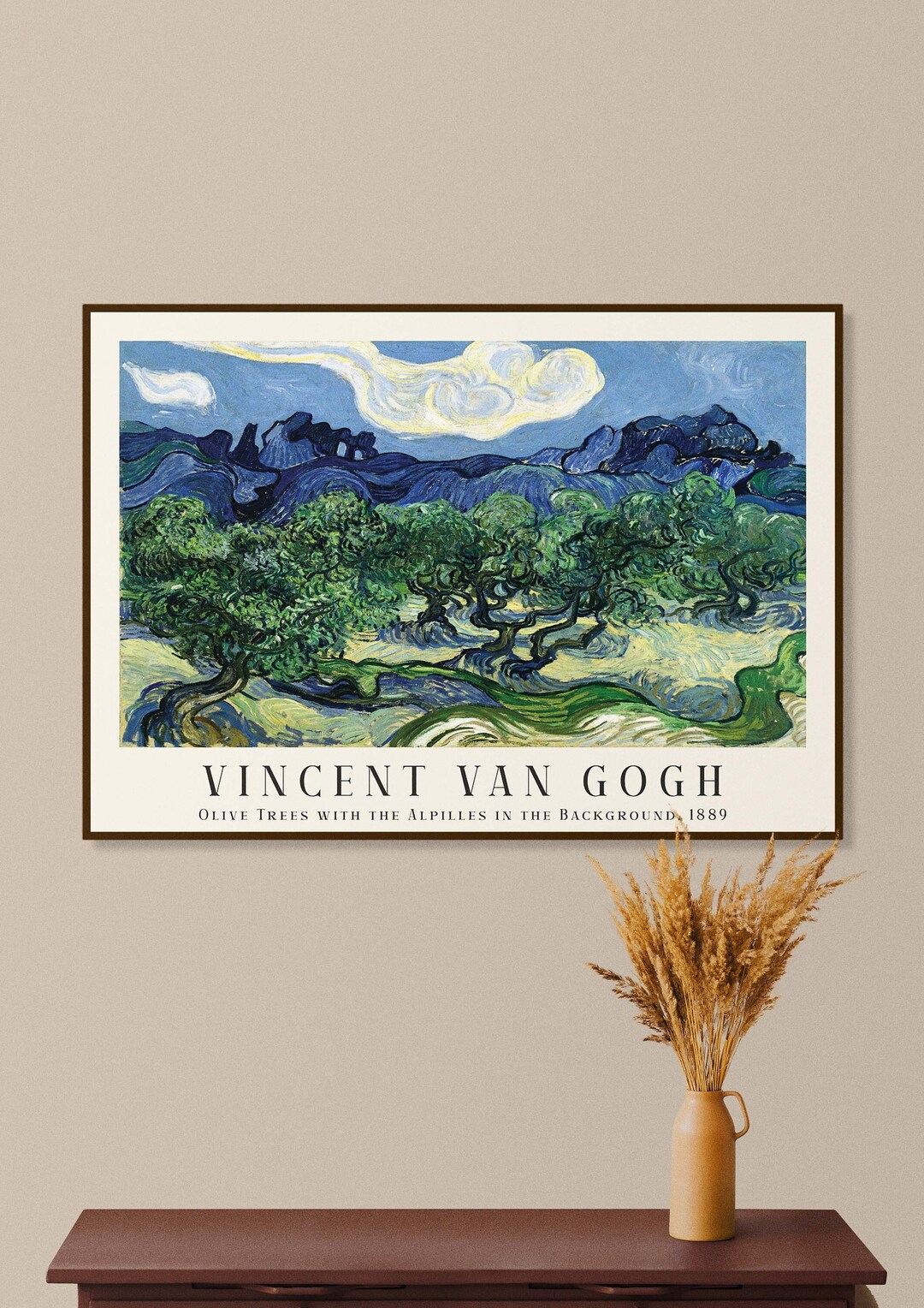 Van Gogh Printable Art - Olive Trees With Alpilles, Van Gogh Poster ...