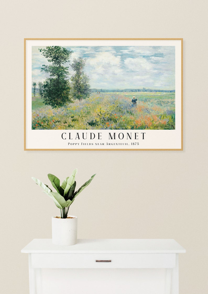 Claude Monet Printable Art - Poppy Fields, Landscape Print, Monet Wall ...