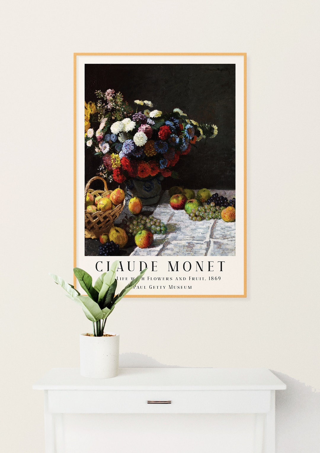 Claude Monet Printable Art - Still Life With Flowers and Fruit, Monet ...