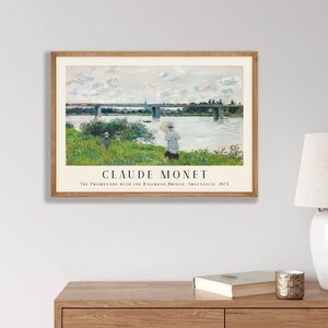 Claude Monet Printable Art - Promenade With the Railroad Bridge, Monet ...
