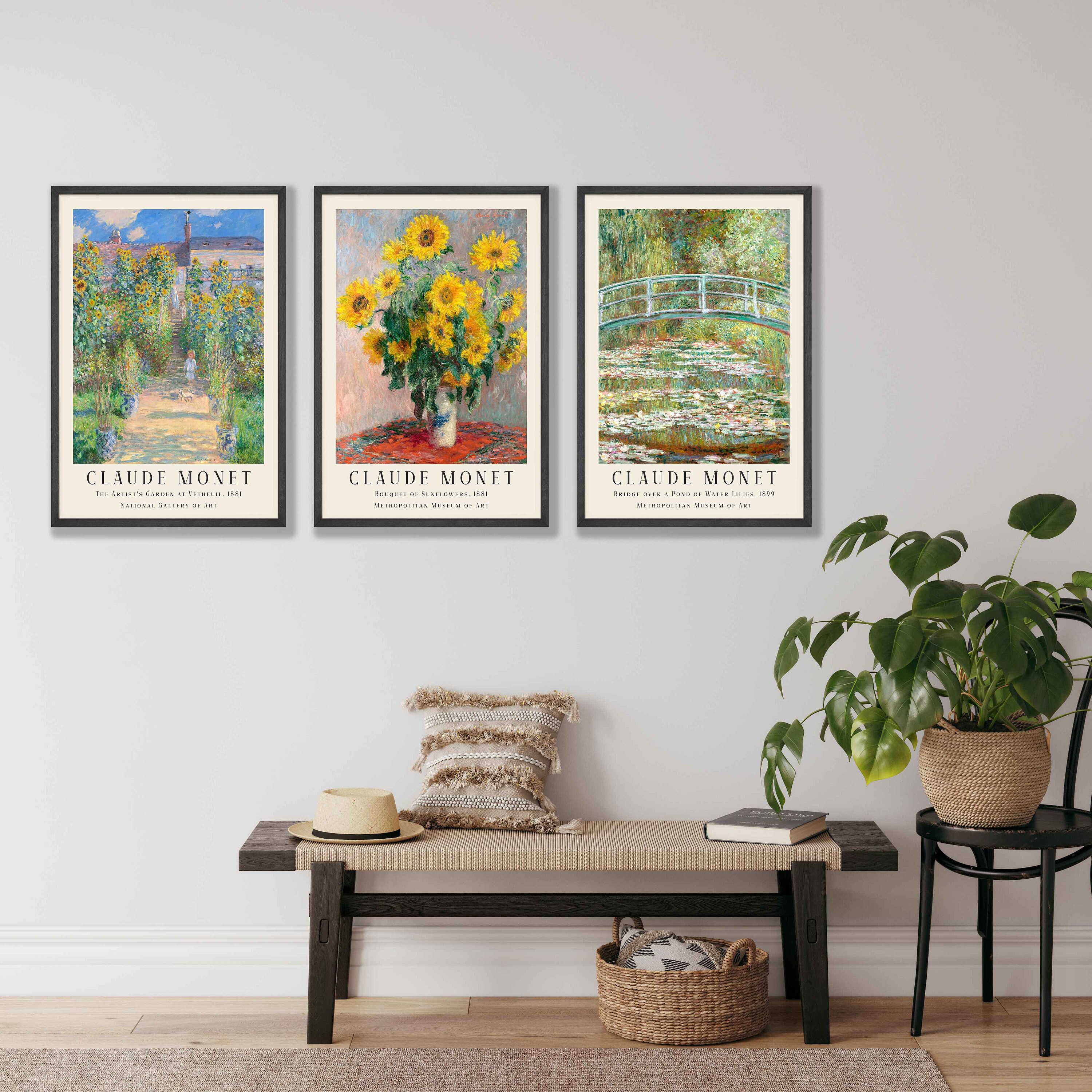 Claude Monet Printable Art Set of 3 - Monet Poster, Monet Wall Art ...