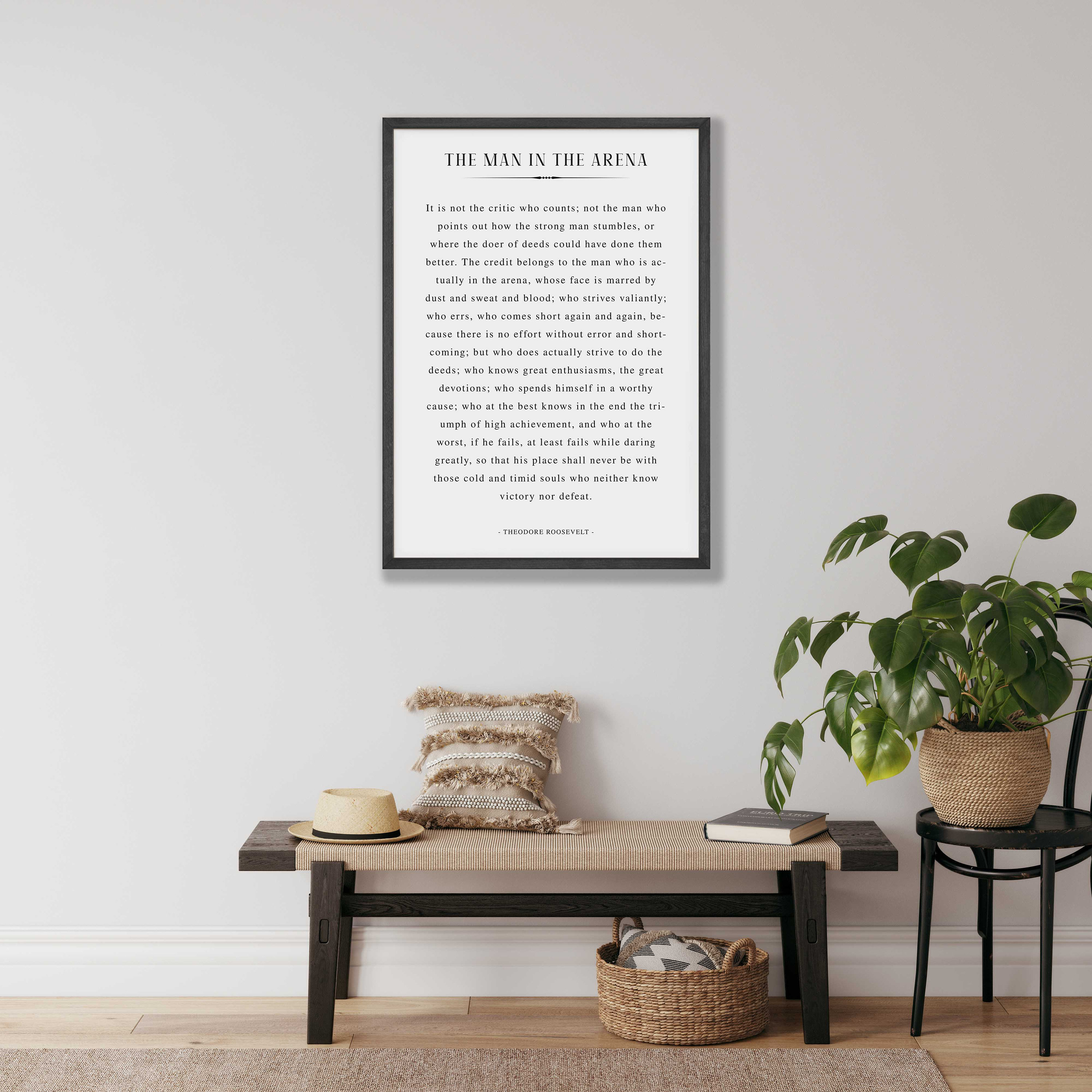 The Man in the Arena Printable Art - Man in the Arena Print, Poem Wall ...