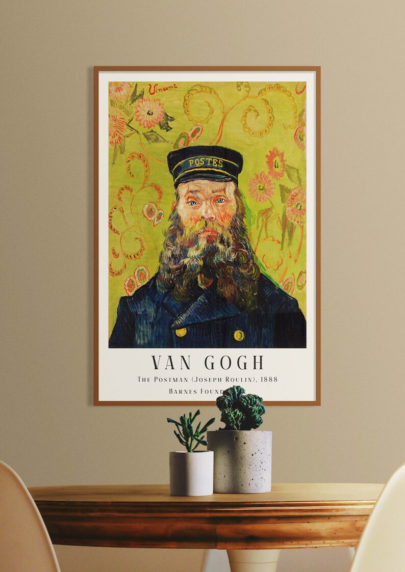 Van Gogh Printable Art - the Postman Print, Van Gogh Poster, Van Gogh ...