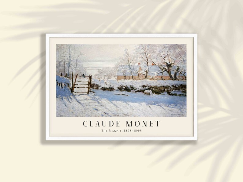 Claude Monet - the Magpie - Winter Landscape Art Print (digital ...