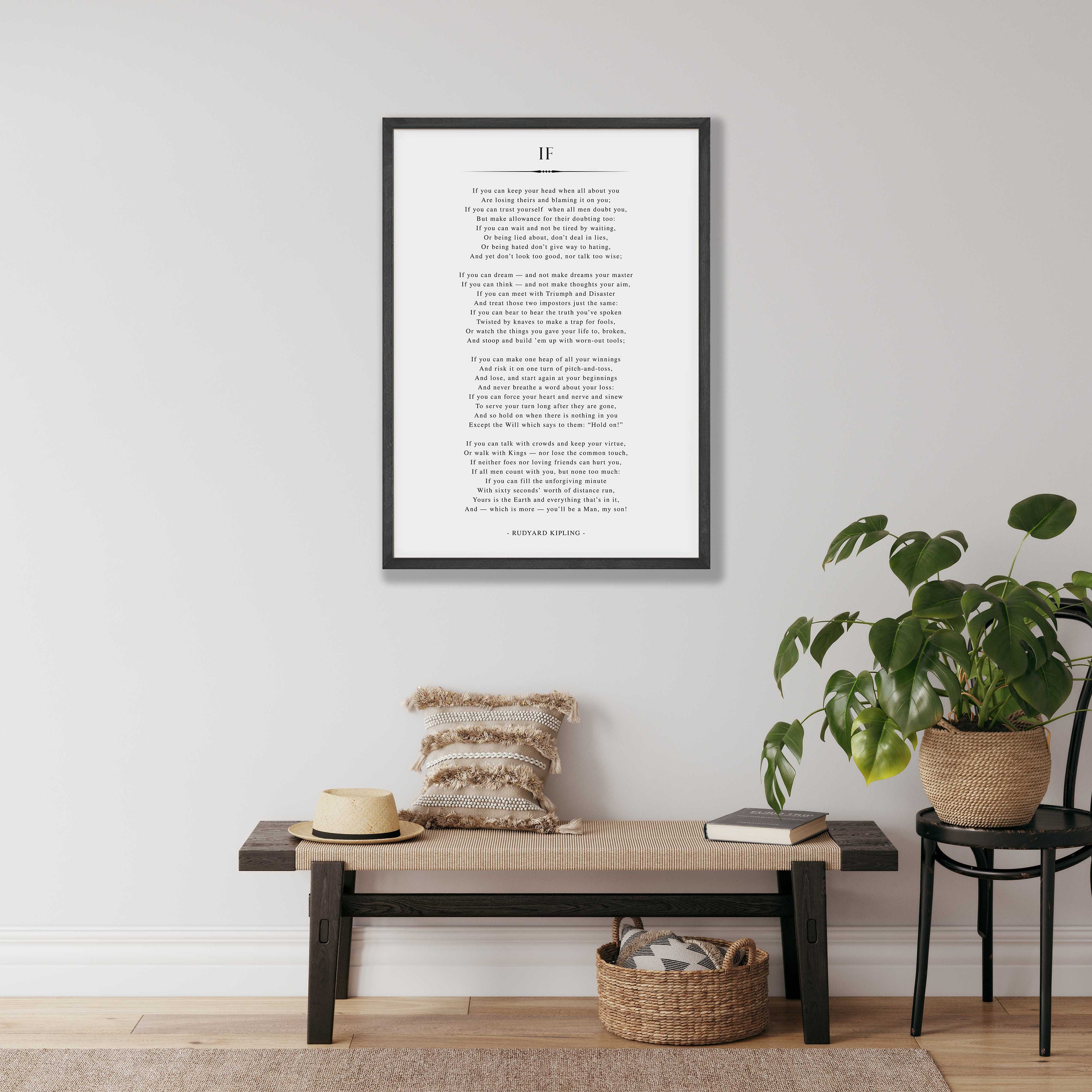 If Poem Printable Art - Rudyard Kipling Quote, If Print, Poem Wall Art ...