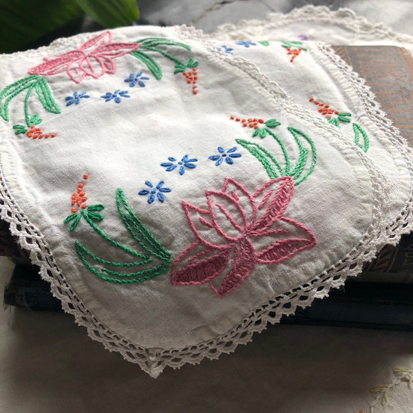 Embroidered Doilies - Etsy