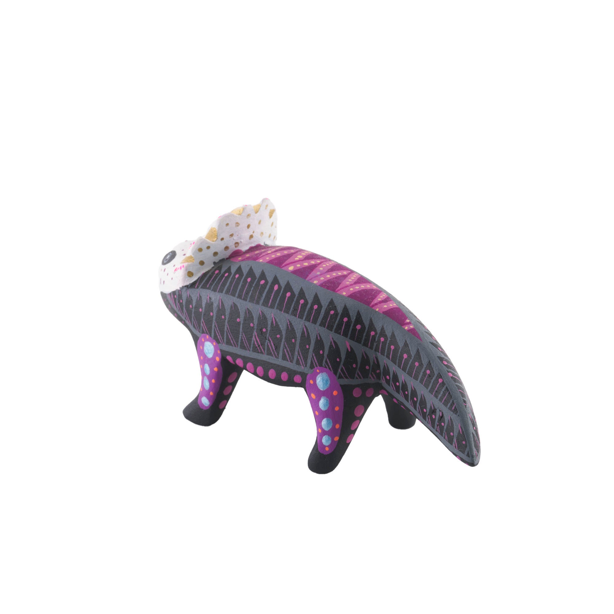 Axolotl Alebrije, White & Black, Amphibian, Wood Carving, Statement ...