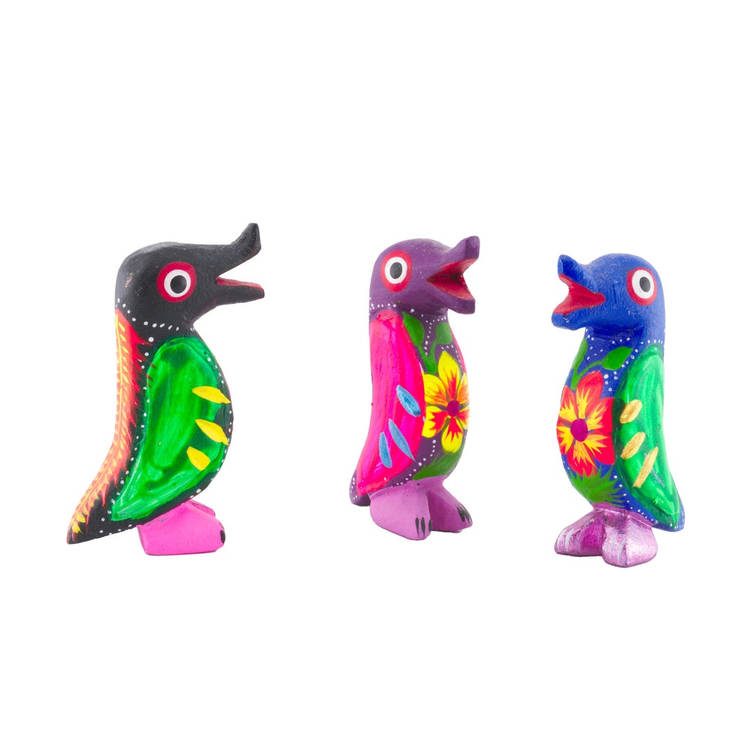 Bird Alebrije, Penguin Alebrije, Wood Carving, Mexican Decor, Mexican ...
