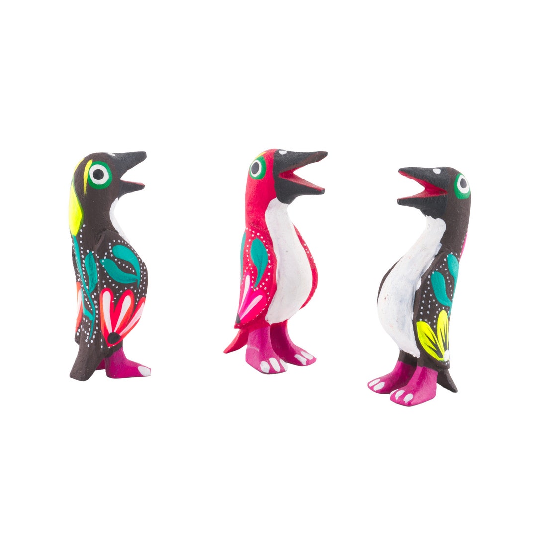 Bird Alebrije, Penguin Alebrije, Wood Carving, Mexican Decor, Mexican ...