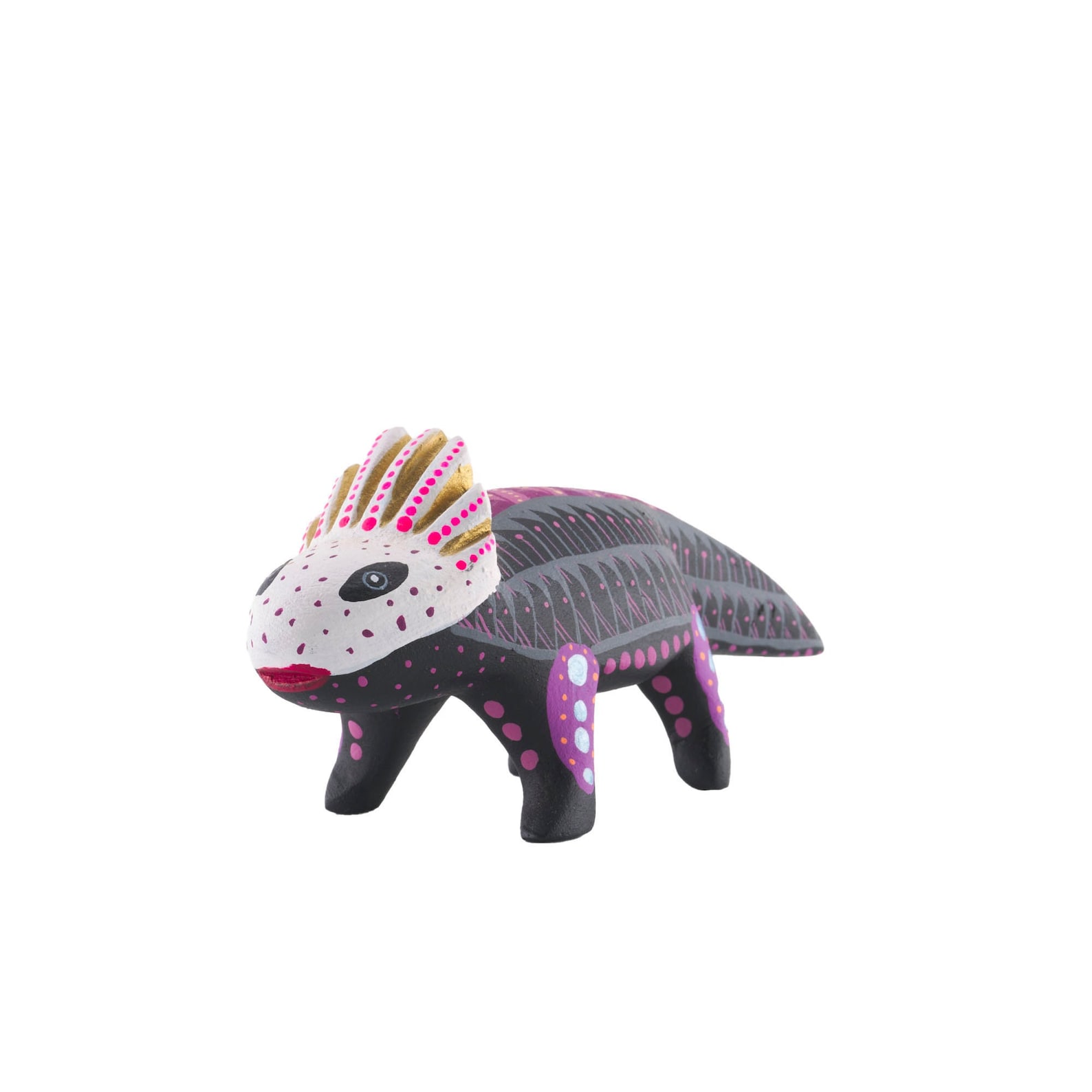 Axolotl Alebrije, White & Black, Amphibian, Wood Carving, Statement ...