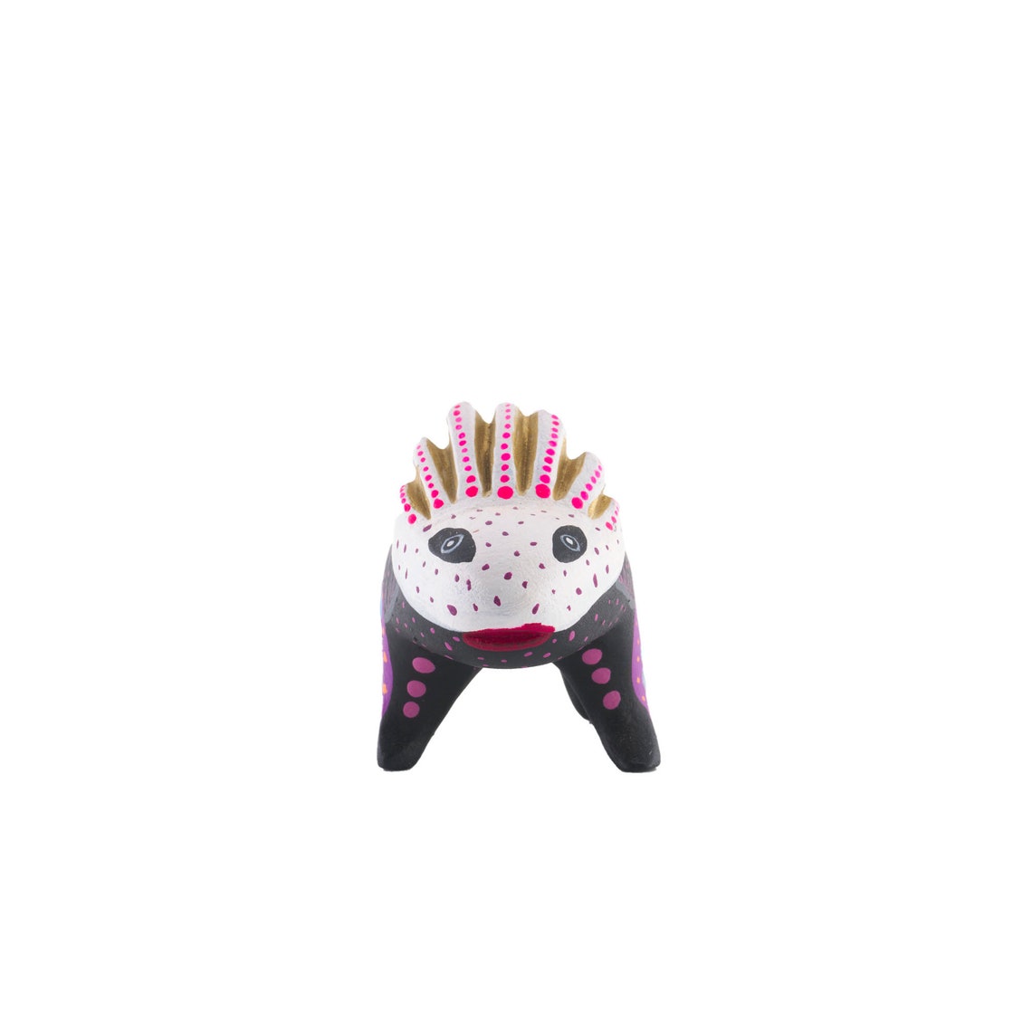 Axolotl Alebrije, White & Black, Amphibian, Wood Carving, Statement ...