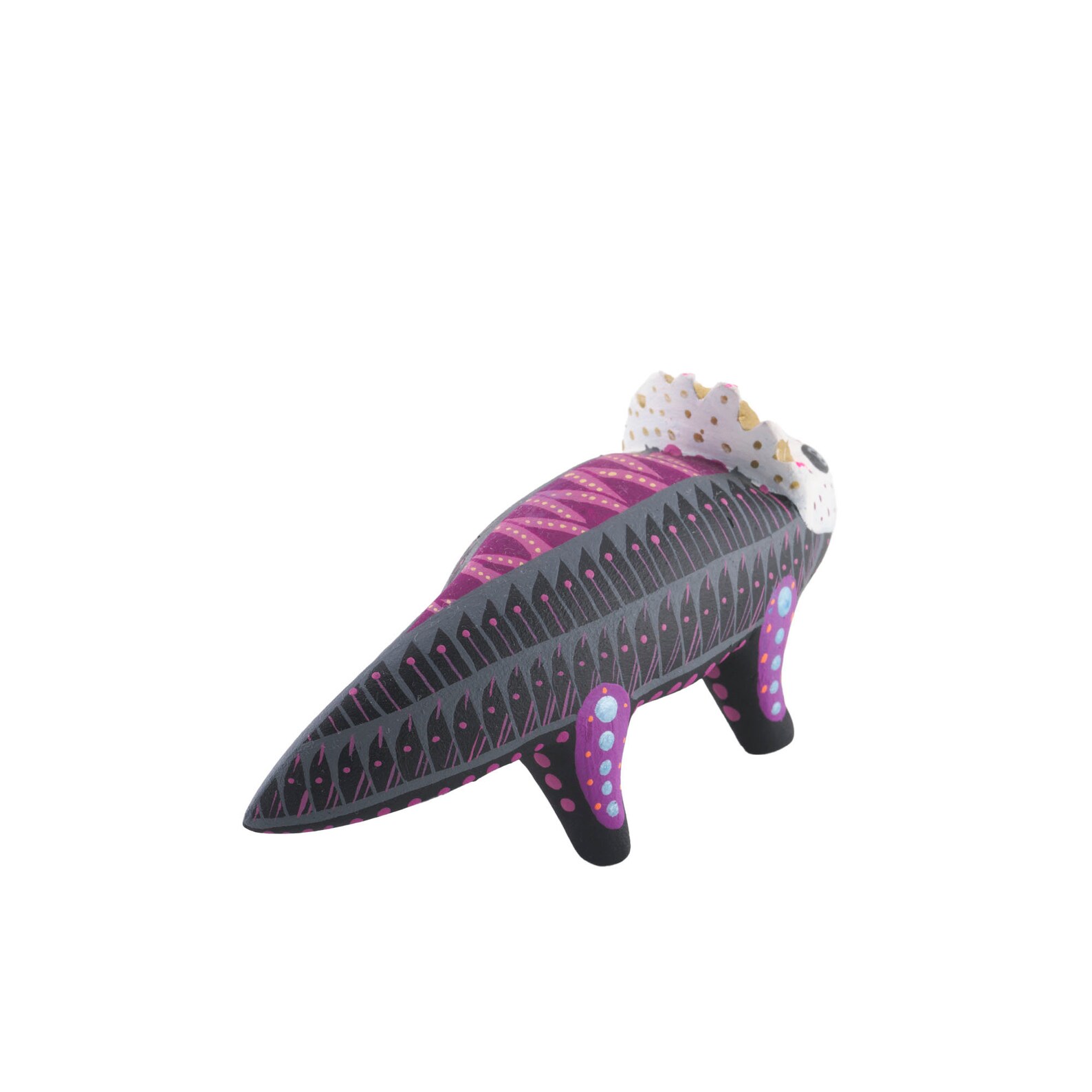 Axolotl Alebrije, White & Black, Amphibian, Wood Carving, Statement ...