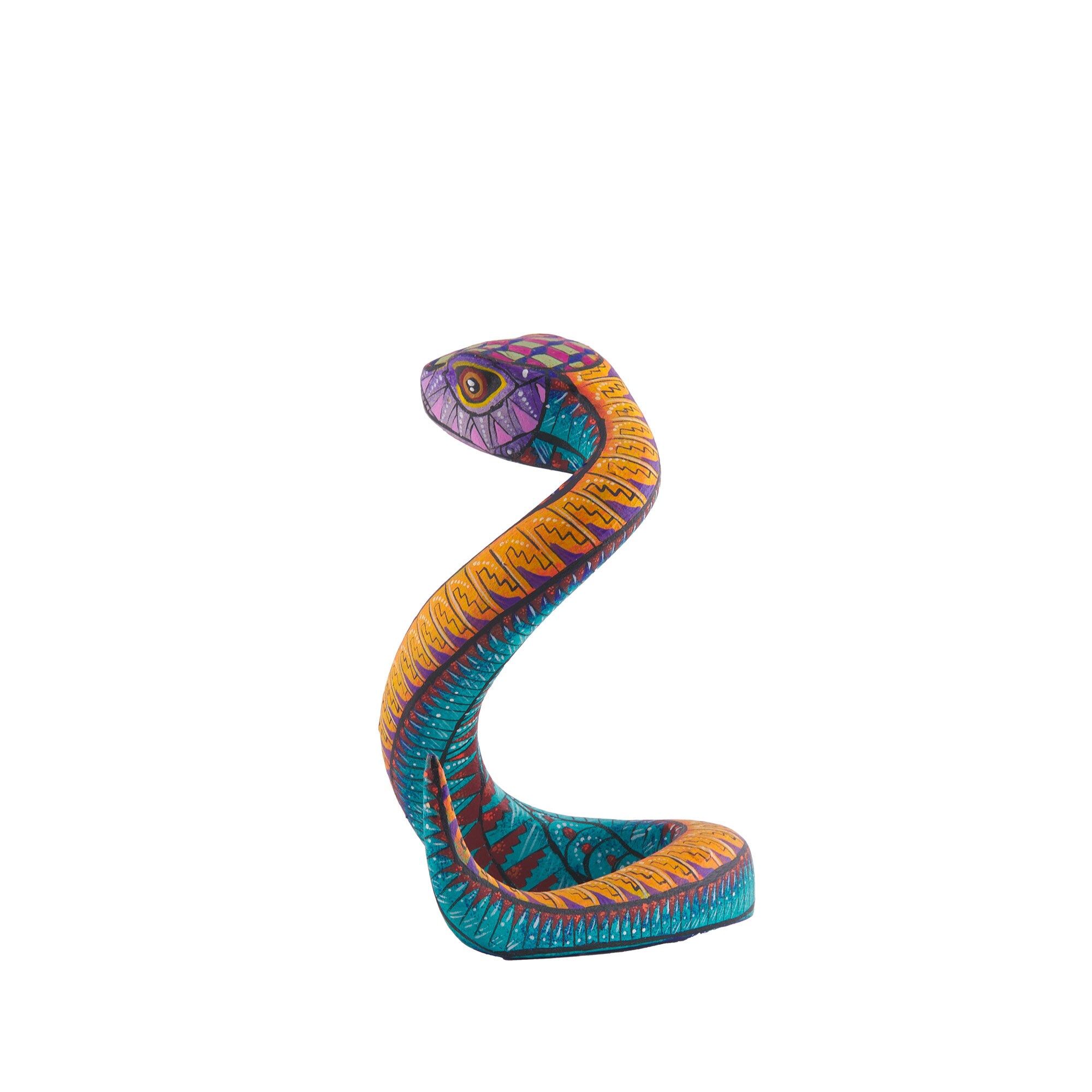 Snake Alebrije, Multicolored, Symbology, Wood Carving, Statement Decor ...
