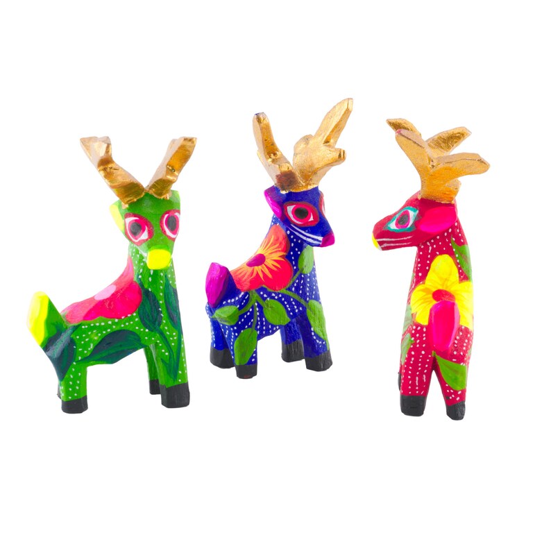 Deer Alebrije, Wood Carving, Mexican Decor, Mexican Craftsmanship ...