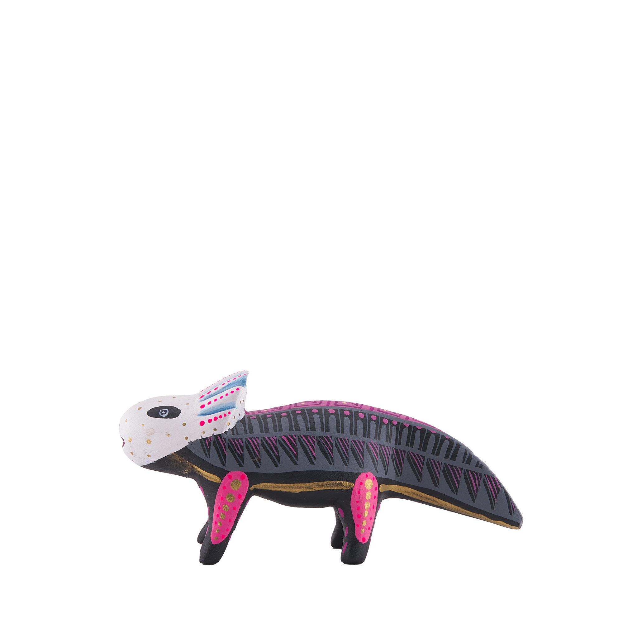 Axolotl Alebrije, White & Black, Amphibian, Wood Carving, Statement ...
