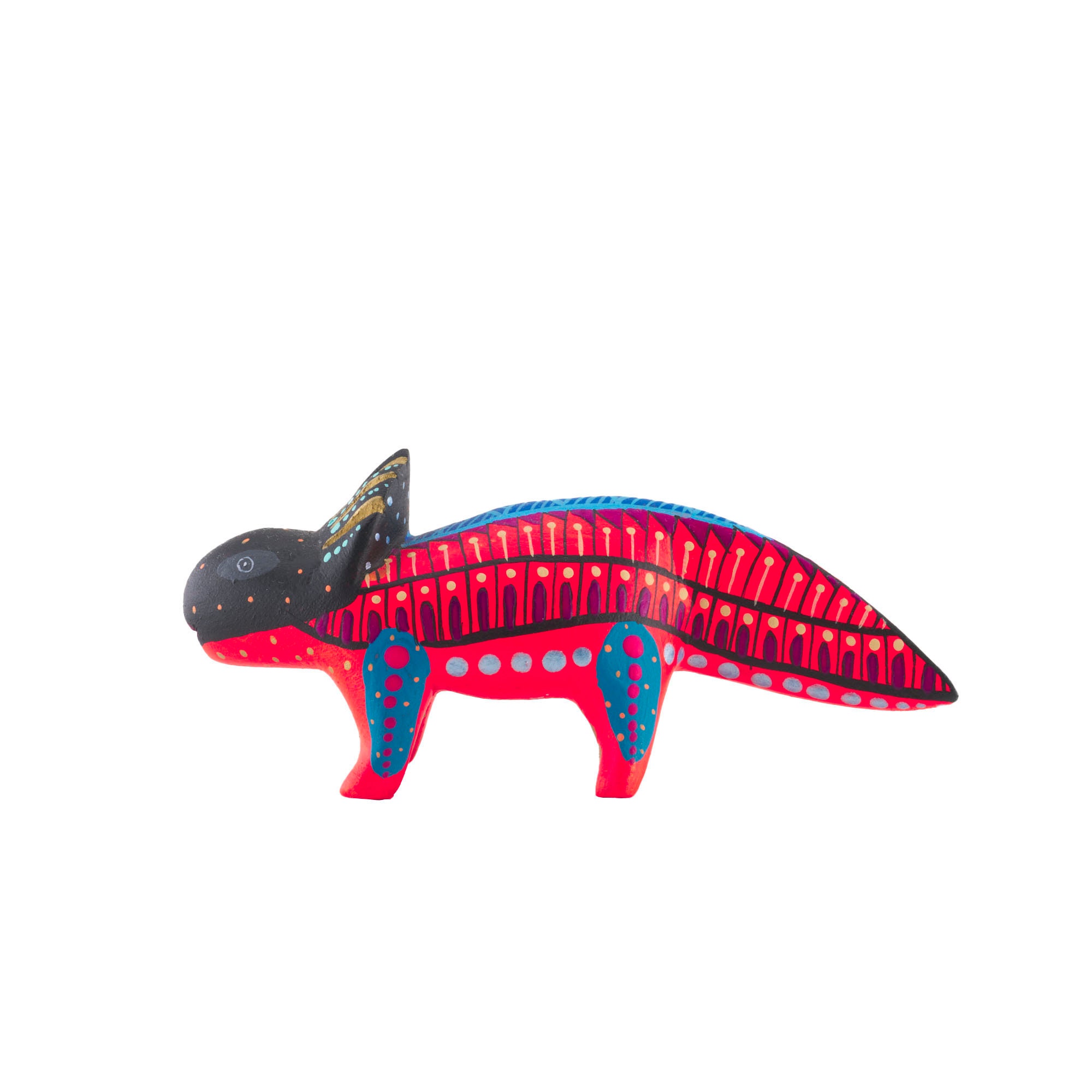 Axolotl Alebrije Orange & Black Amphibian Wood Carving - Etsy
