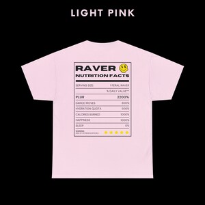 Raver Nutrition Facts Shirt, Rave Outfit, Music Festival Shirt, Rave Tops, EDM Shirt, Festival ...