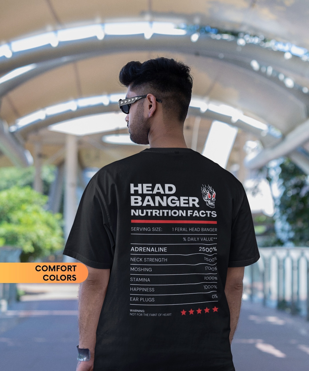 Head Banger Nutrition Facts Shirt: Rave EDM Festival Outfit - Etsy