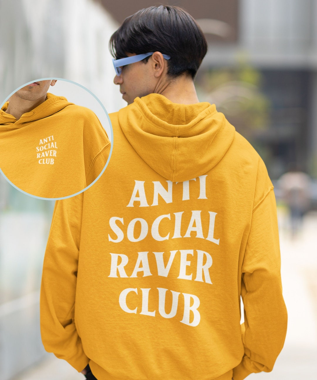 Anti Social Raver Club Hoodie, Rave Hoodie, Music Festival Hoodie, Rave Gifts, Rave Sweater ...