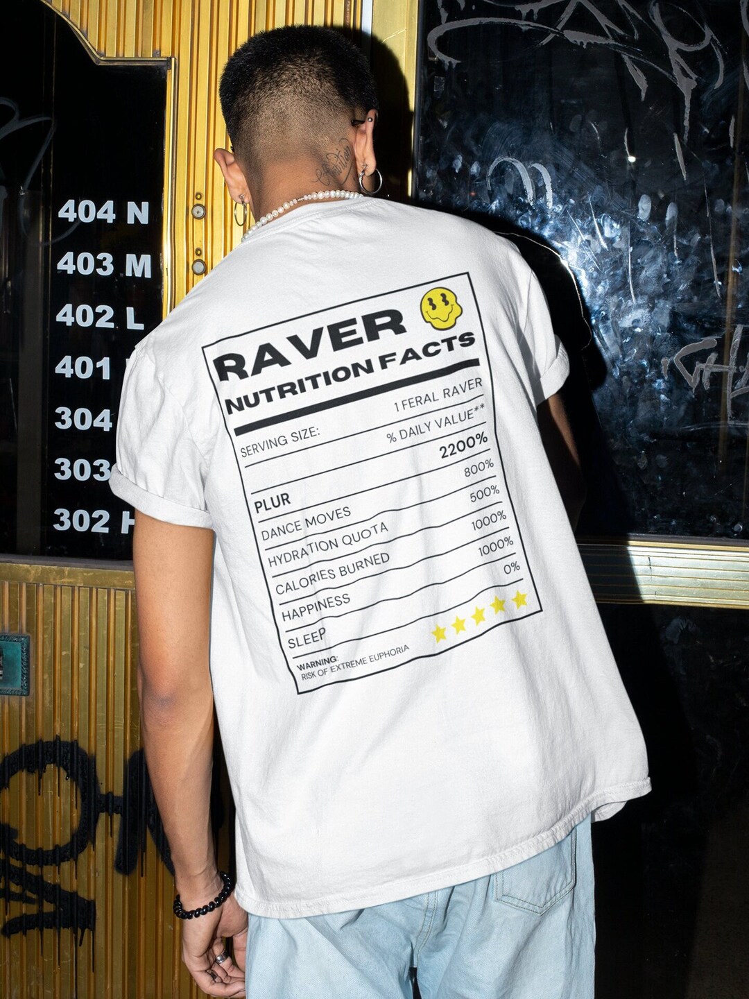 Raver Nutrition Facts Shirt, Rave Outfit, Music Festival Shirt, Rave Tops, EDM Shirt, Festival ...