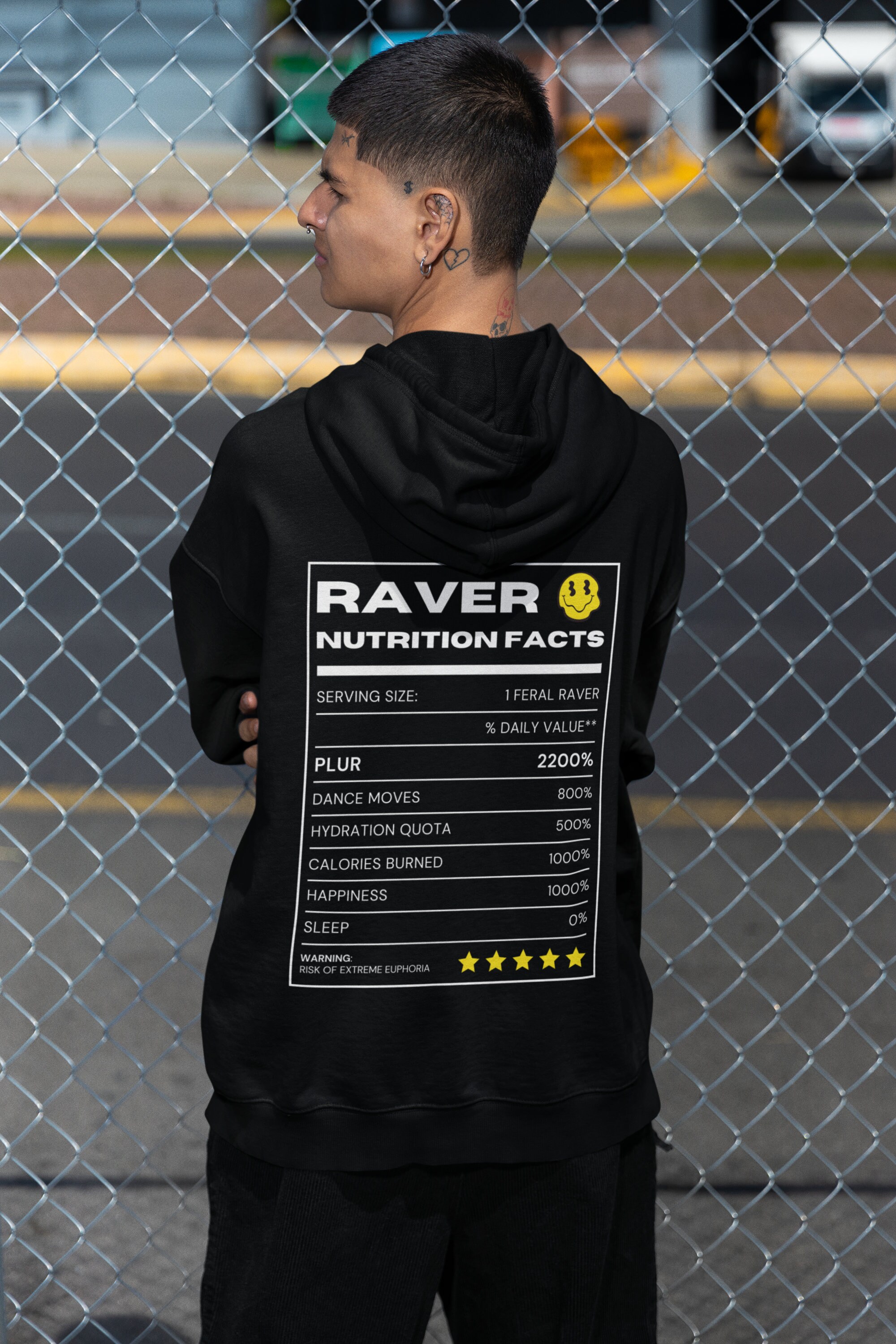 Raver Nutrition Facts Hoodie, Rave Sweater, Music Festival Shirt, Rave Gifts, Rave Top, EDM ...