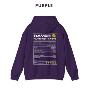 Raver Nutrition Facts Hoodie, Rave Sweater, Music Festival Shirt, Rave Gifts, Rave Top, EDM ...