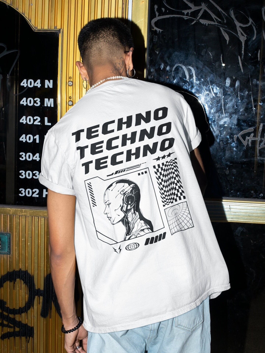 Techno Shirt, Techno Music T-shirt, Techno Clothes, Techno Top, Rave T-shirt, EDM Shirt ...