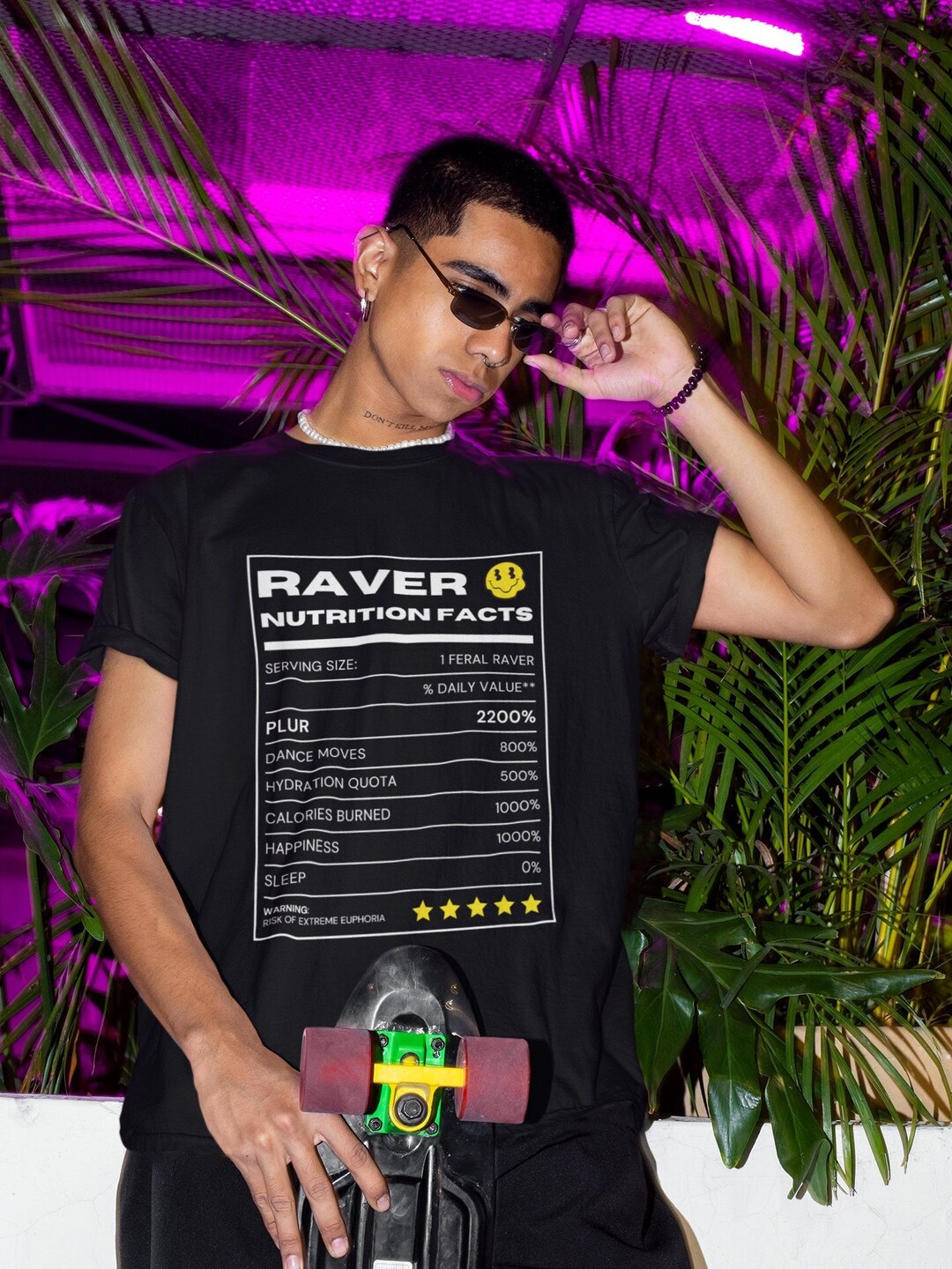 Raver Nutrition Facts Shirt, Rave Outfit, Festival Shirt, Rave Tops ...